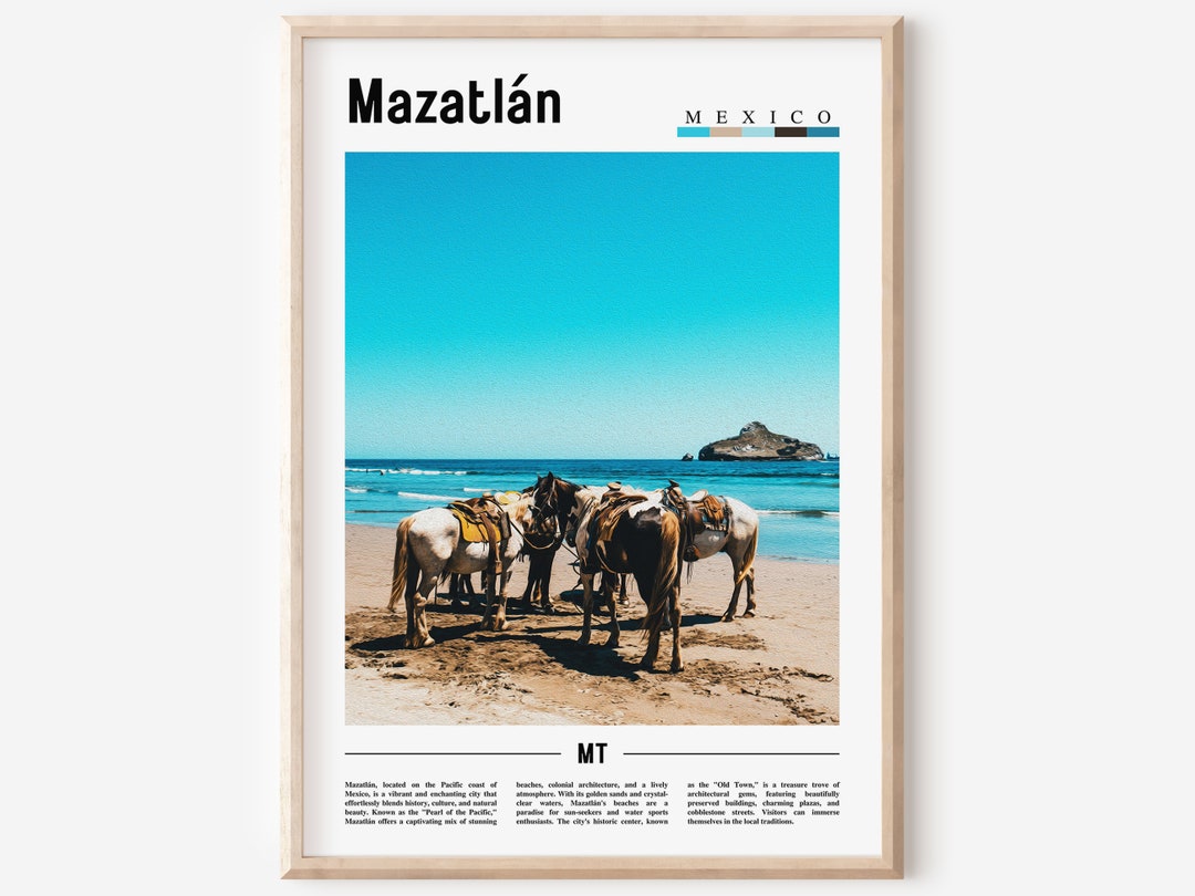 Mazatlán Poster, Mazatlán Print, Mazatlán Wall Art, Minimal Travel ...