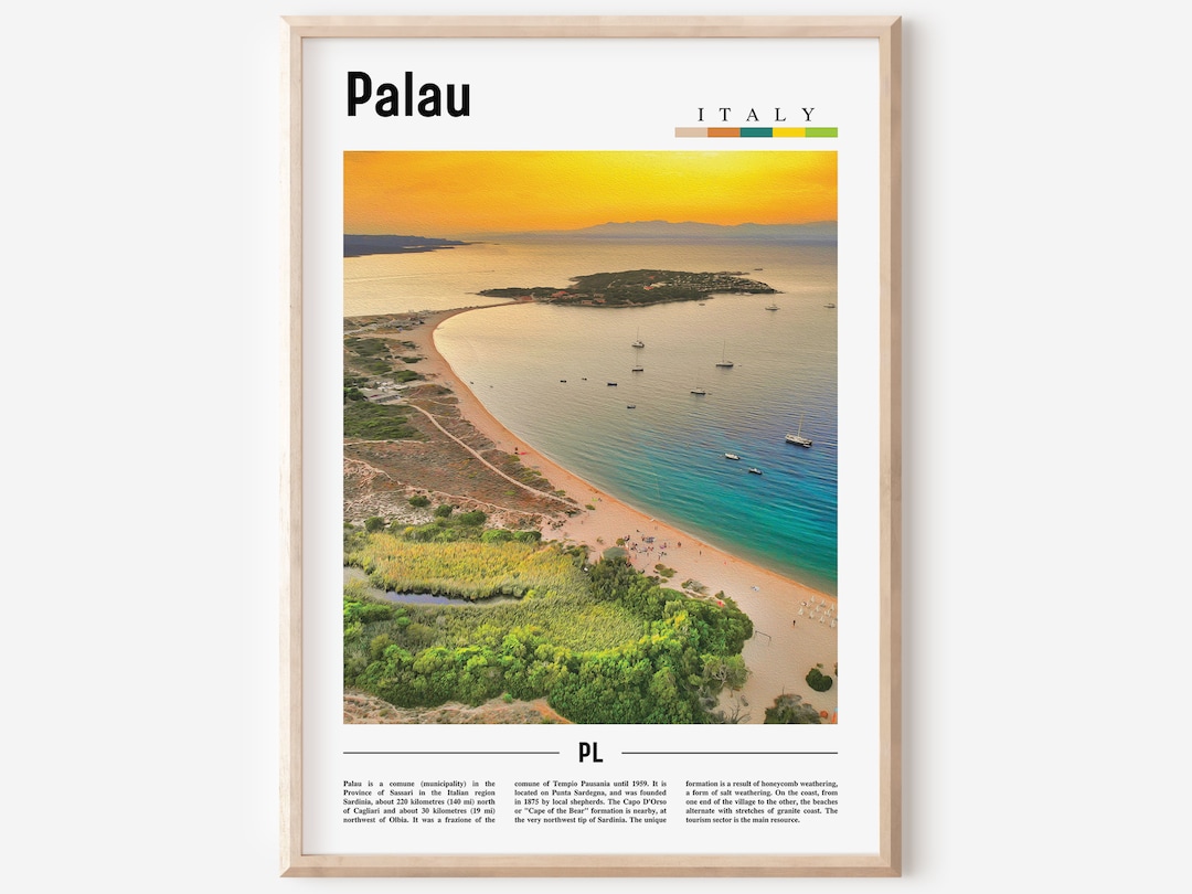 Palau Print, Palau Poster, Palau Wall Art, Italy Poster, Italy Print ...