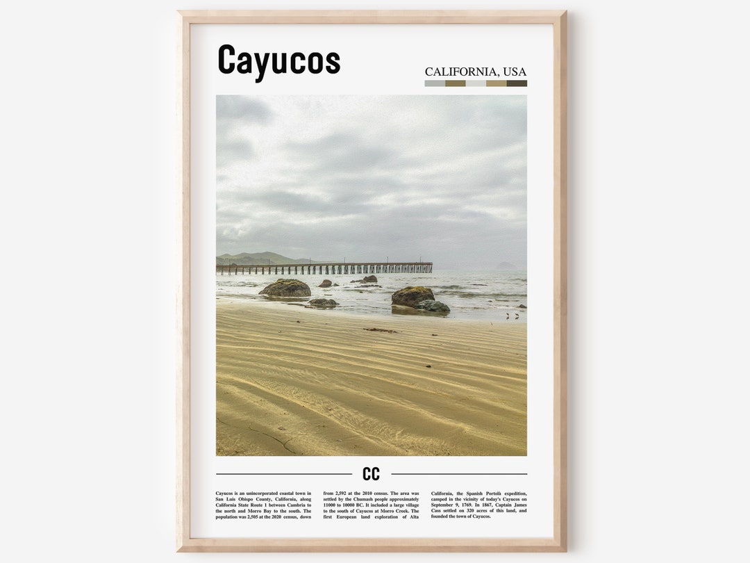 Cayucos Print, Cayucos Poster, Cayucos Wall Art, Oil Painting Poster ...