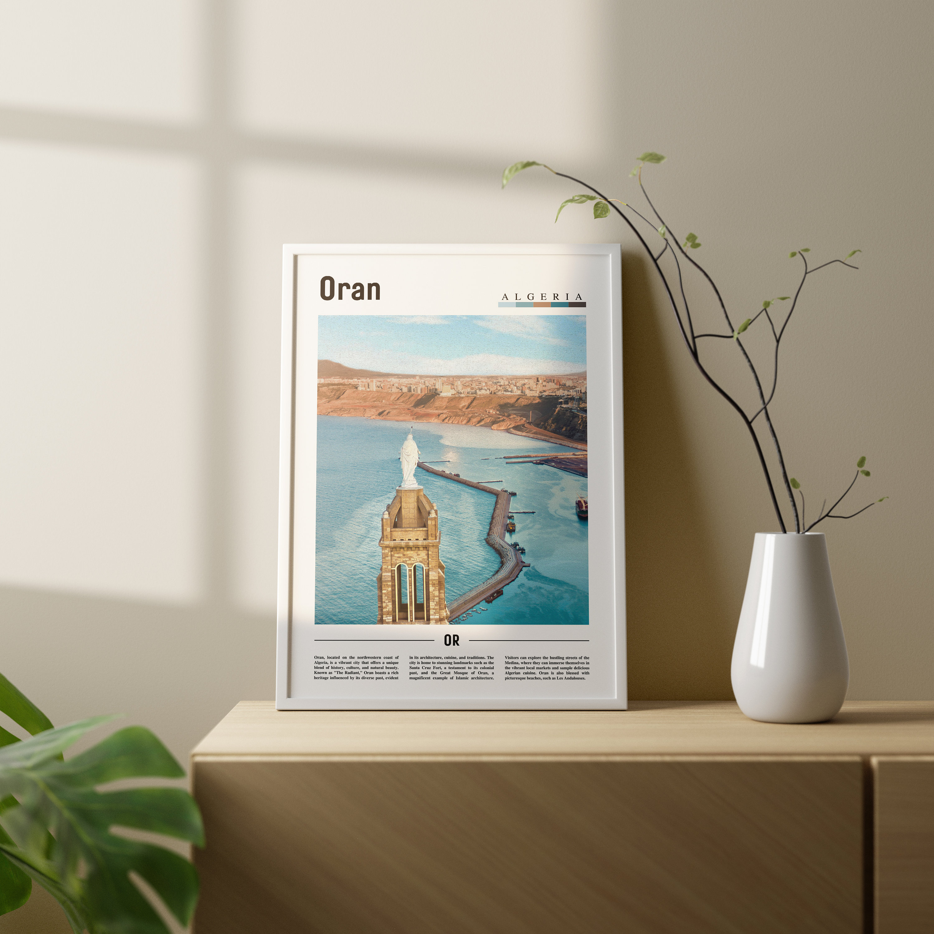 Oran Poster, Oran Print, Oran Wall Art, Minimal Travel Print, Travel ...