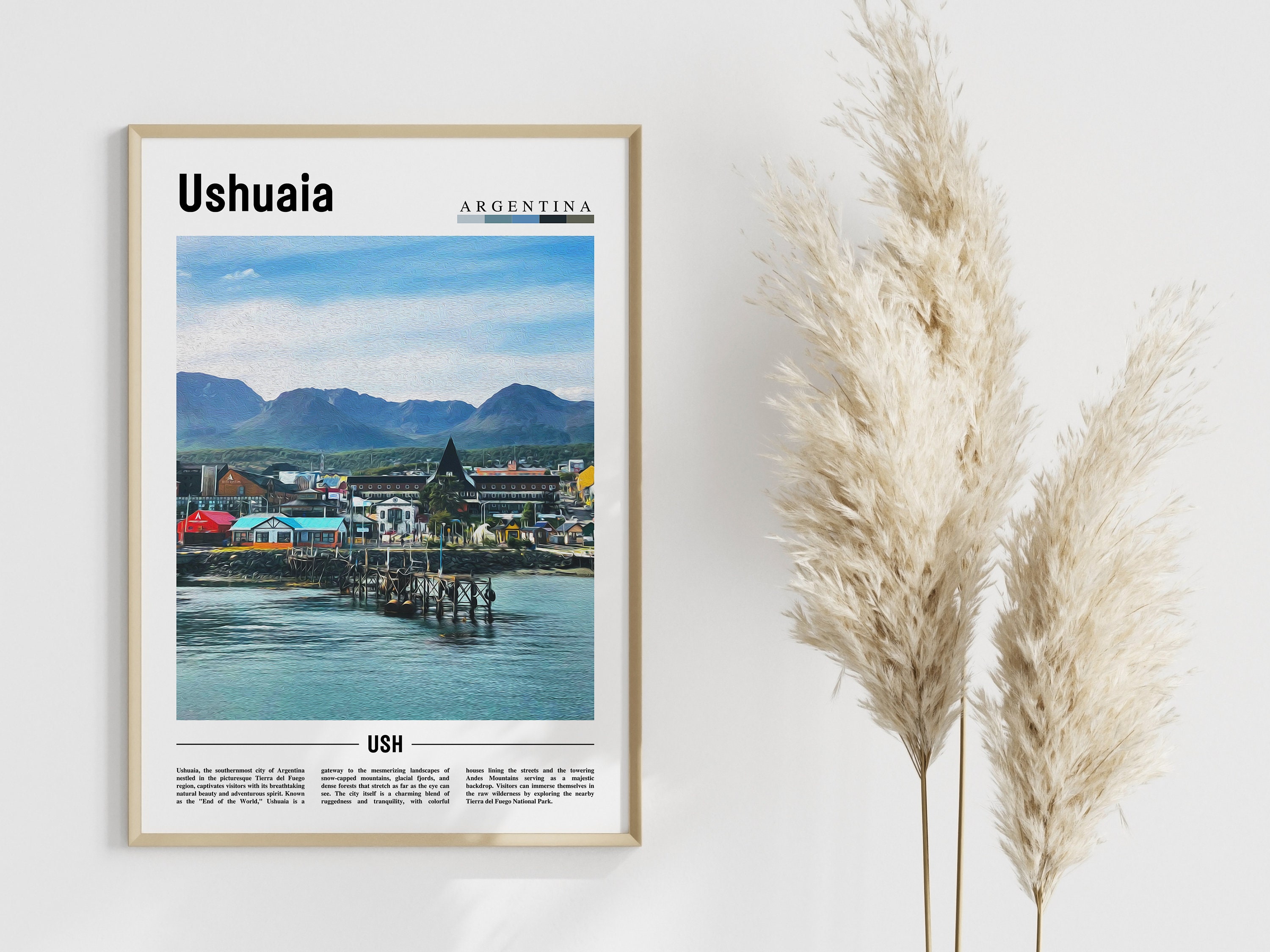 Ushuaia Poster Ushuaia Print Ushuaia Wall Art South America - Etsy