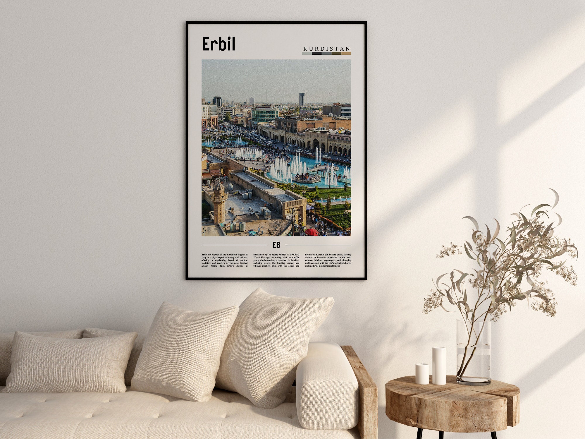 Erbil Poster Erbil Print Erbil Wall Art Minimal Travel - Etsy