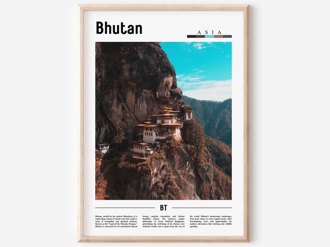 Bhutan Poster, Bhutan Print, Bhutan Wall Art, Asia Print, Asia Poster ...