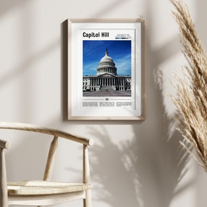Capitol Hill Poster, Capitol Hill Print, Capitol Hill Wall Art, United ...