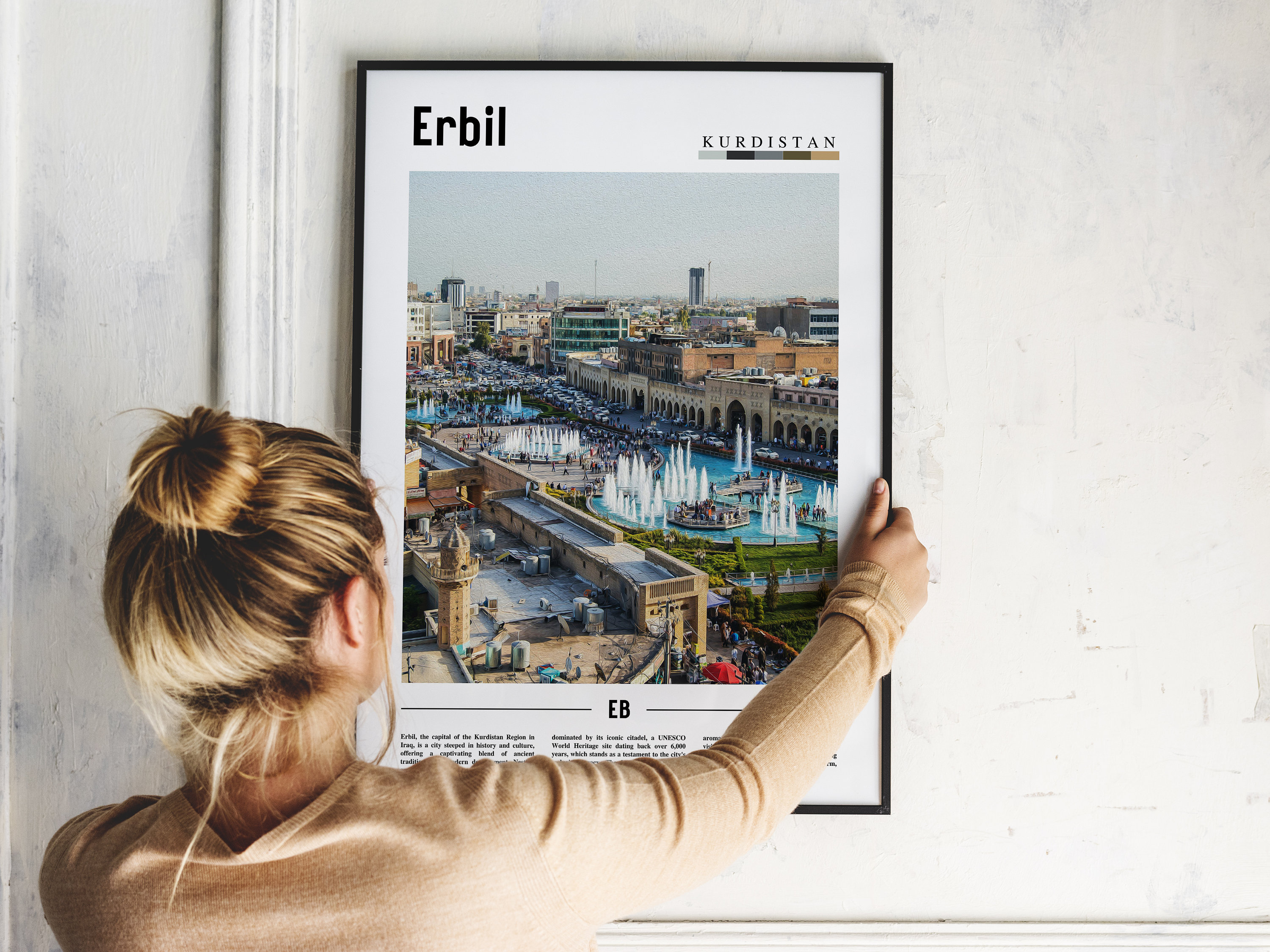Erbil Poster Erbil Print Erbil Wall Art Minimal Travel - Etsy