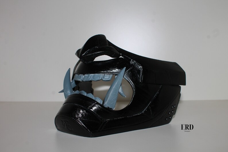 Oni Mask Halloween Cyberpunk Samurai Half Wearable Mask 2077 Cosplay ...