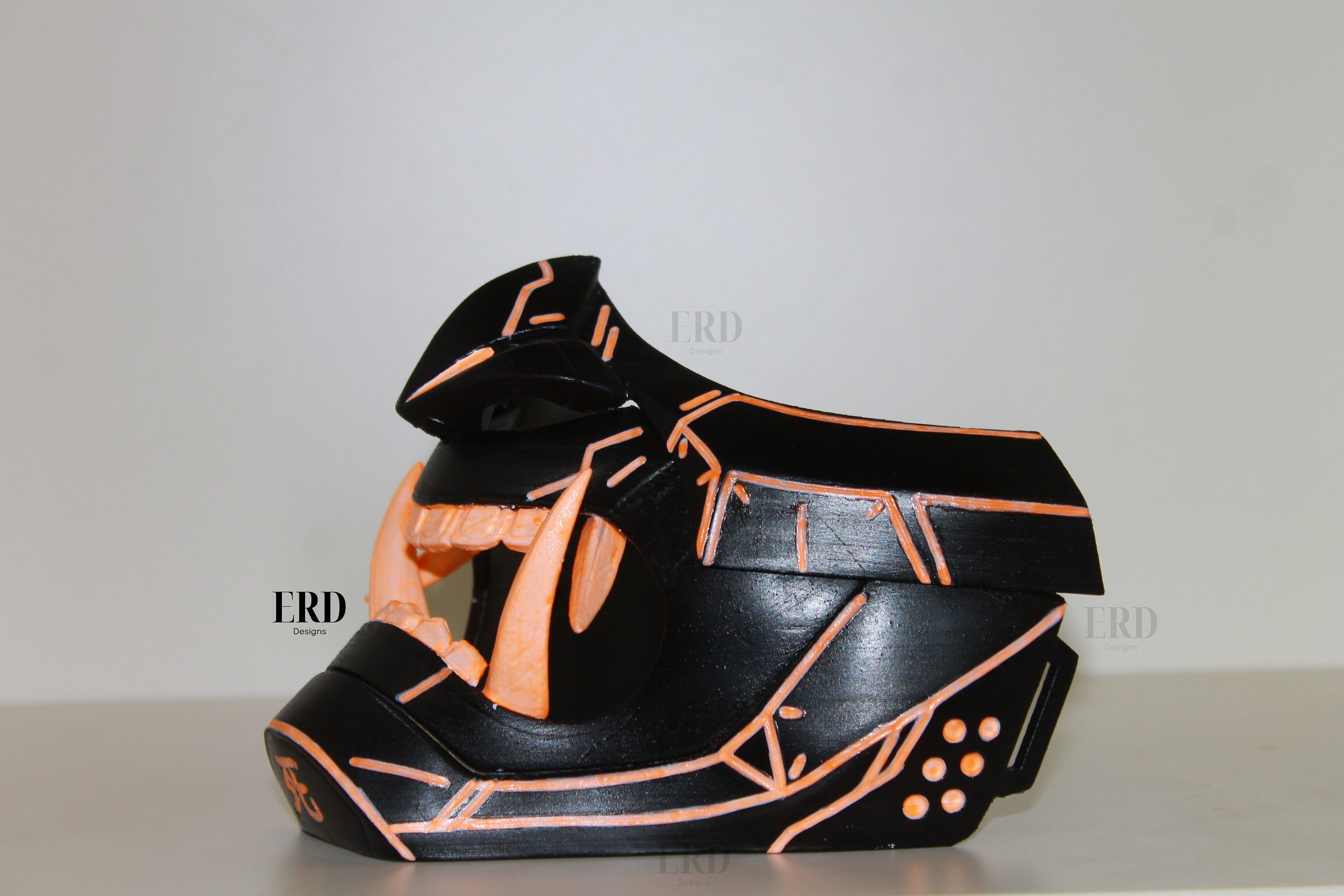 Oni Mask Halloween Cyberpunk 2077 Half Mask Glow in the Dark Masquerade ...