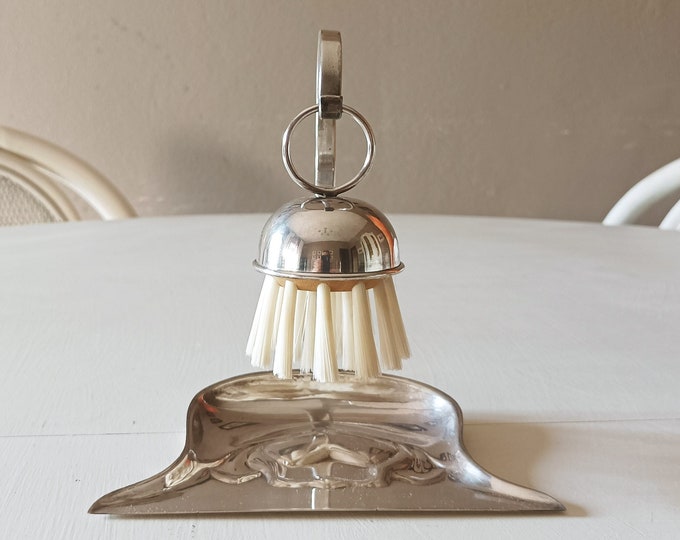 Vintage Dustpan Brush Table/crumb Collector/silver Plated/hallmarked ...