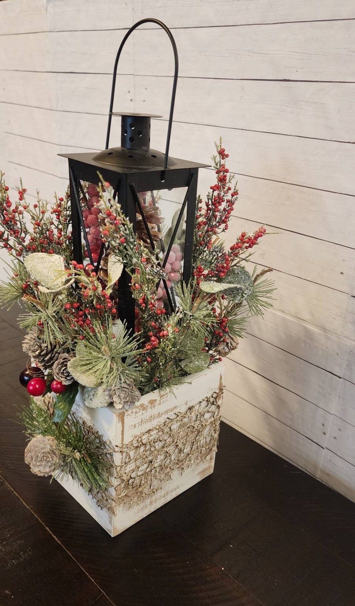Rustic Farmhouse Centerpiece With Lantern to Decorate for the - Etsy