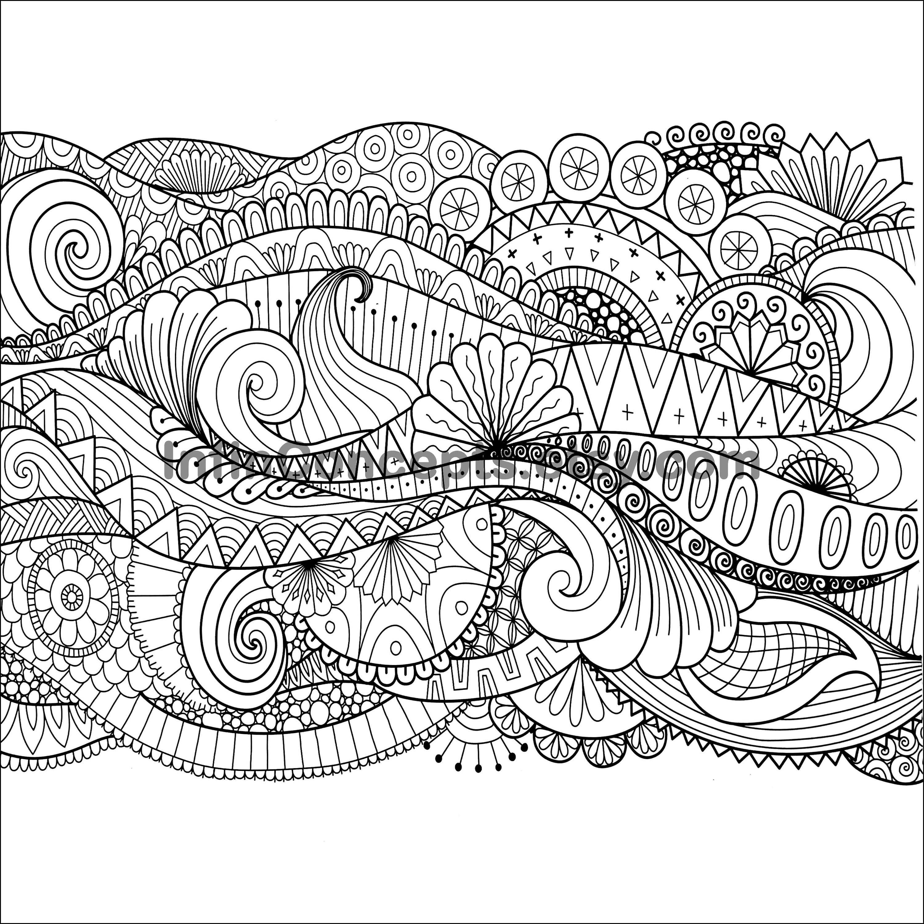 Easy Adult Colouring Pages by Infinconcepts 10 Digital Colouring Pages ...