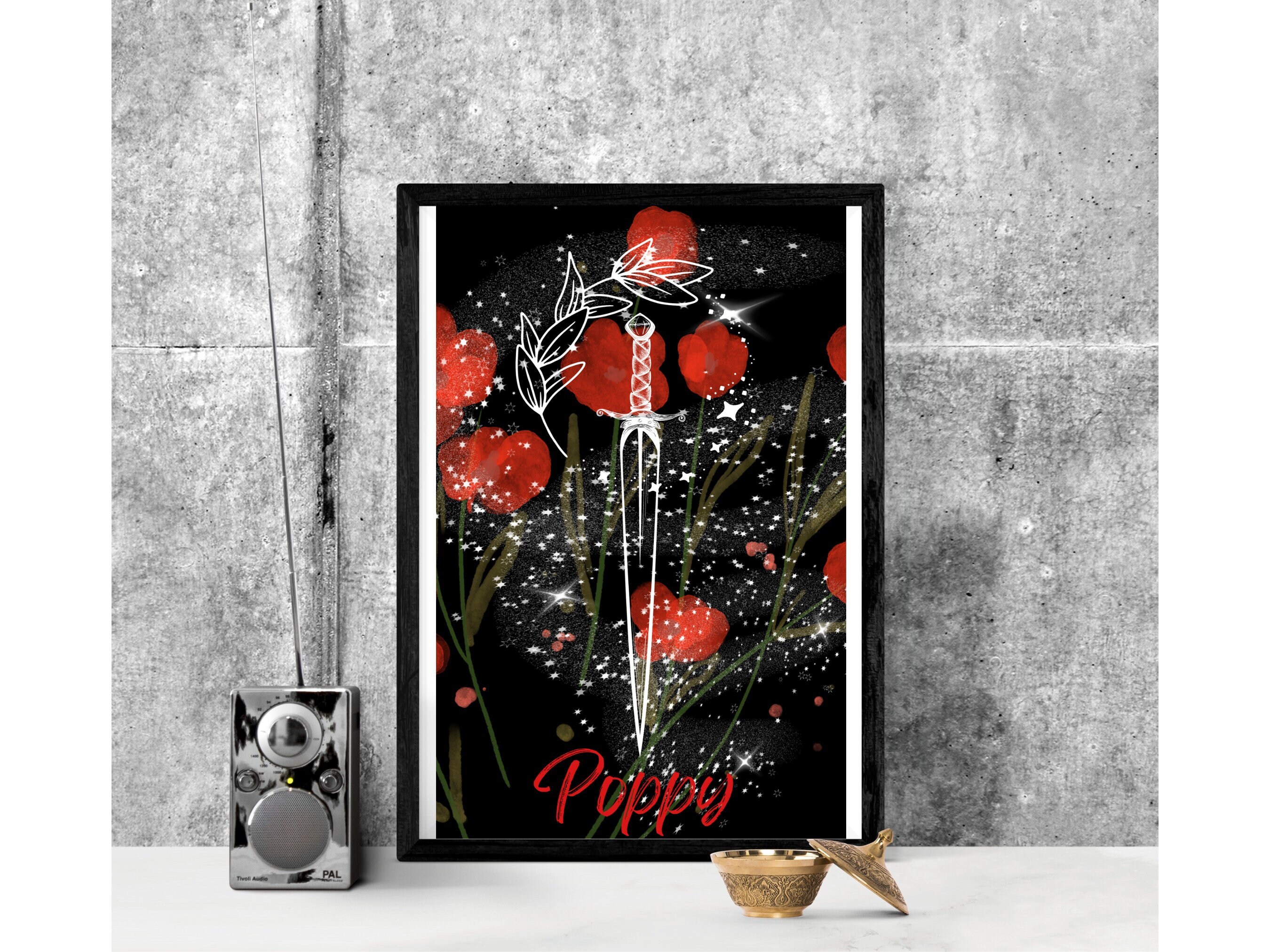 From Blood and Ash Wall Art Collection, Poppy, FBAA Book Wall Art, Book ...