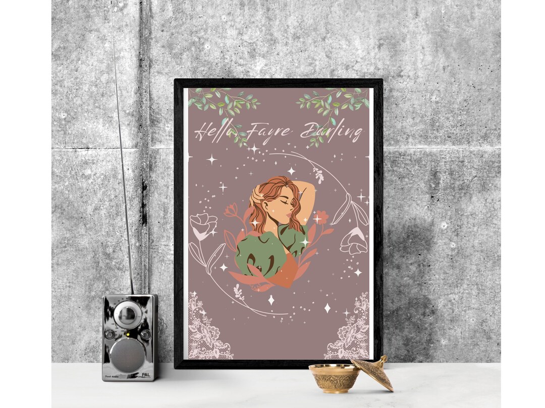 Hello Feyre Darling Wall Art Print Acotar Decor Ya Fantasy Booktok Book ...