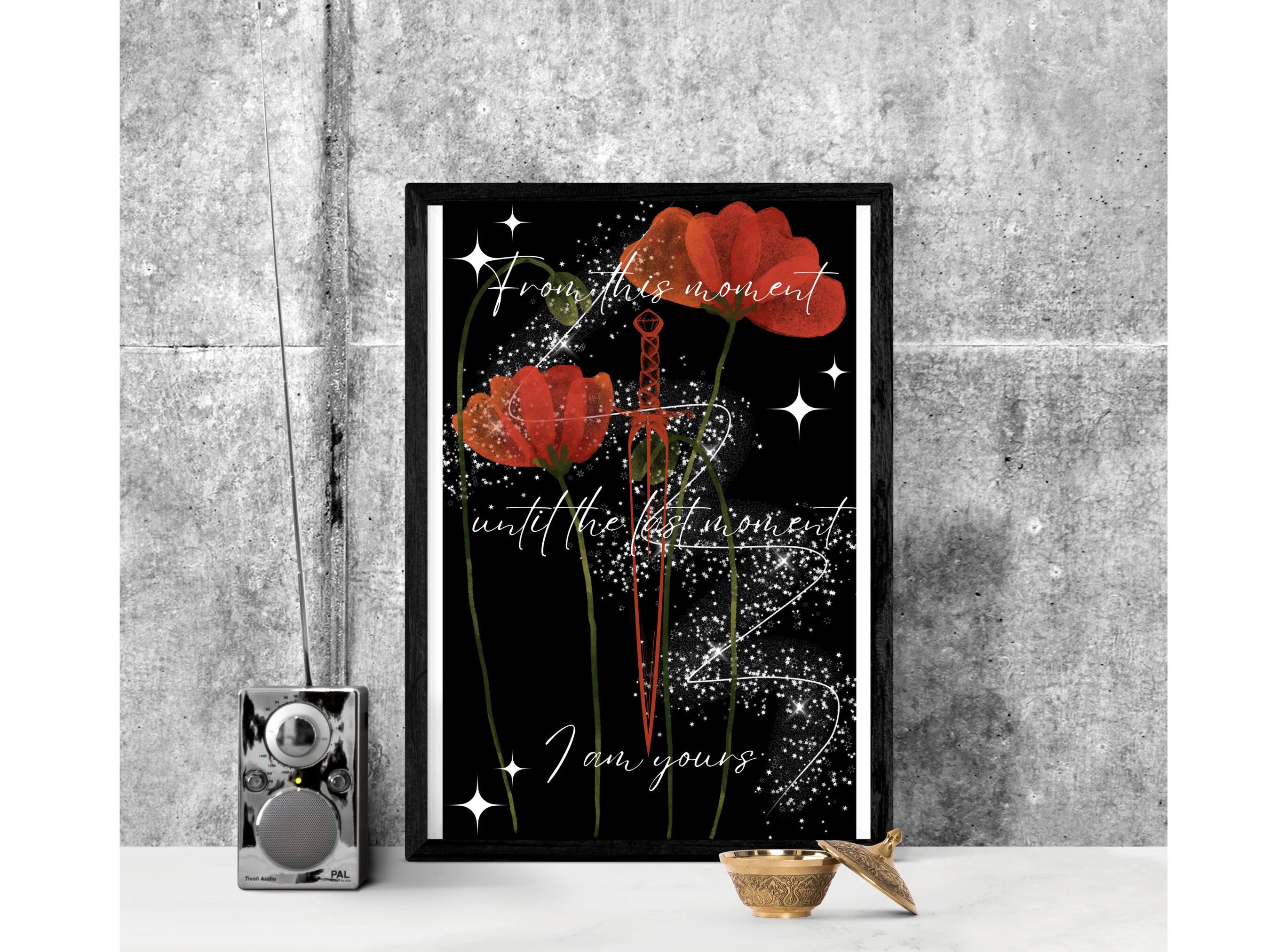 From Blood and Ash Wall Art FBAA Poppy and Casteel From - Etsy