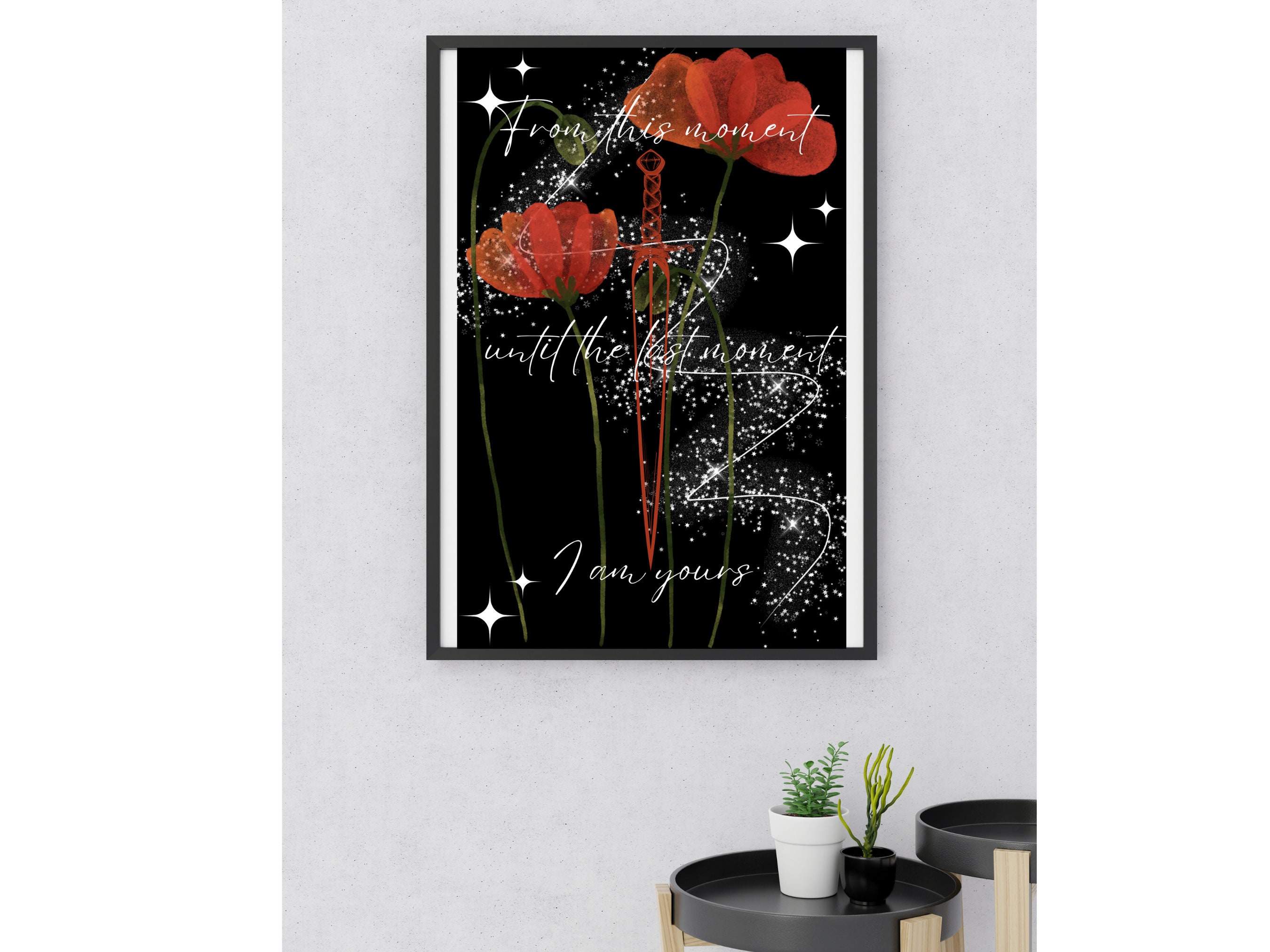 From Blood and Ash Wall Art FBAA Poppy and Casteel From - Etsy