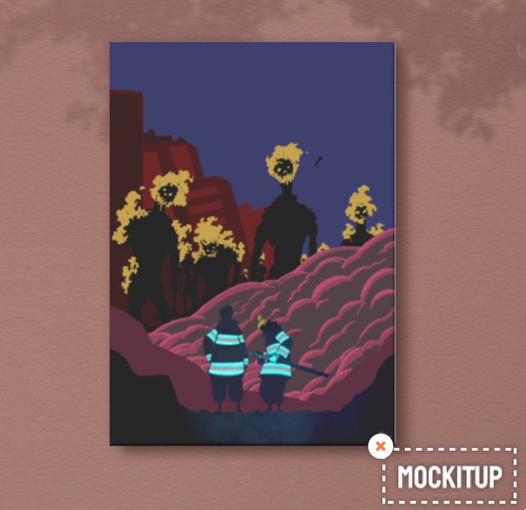 Fire Firce A4 Print, Anime, Fan Art, Japanese Culture Art, Anime Print ...