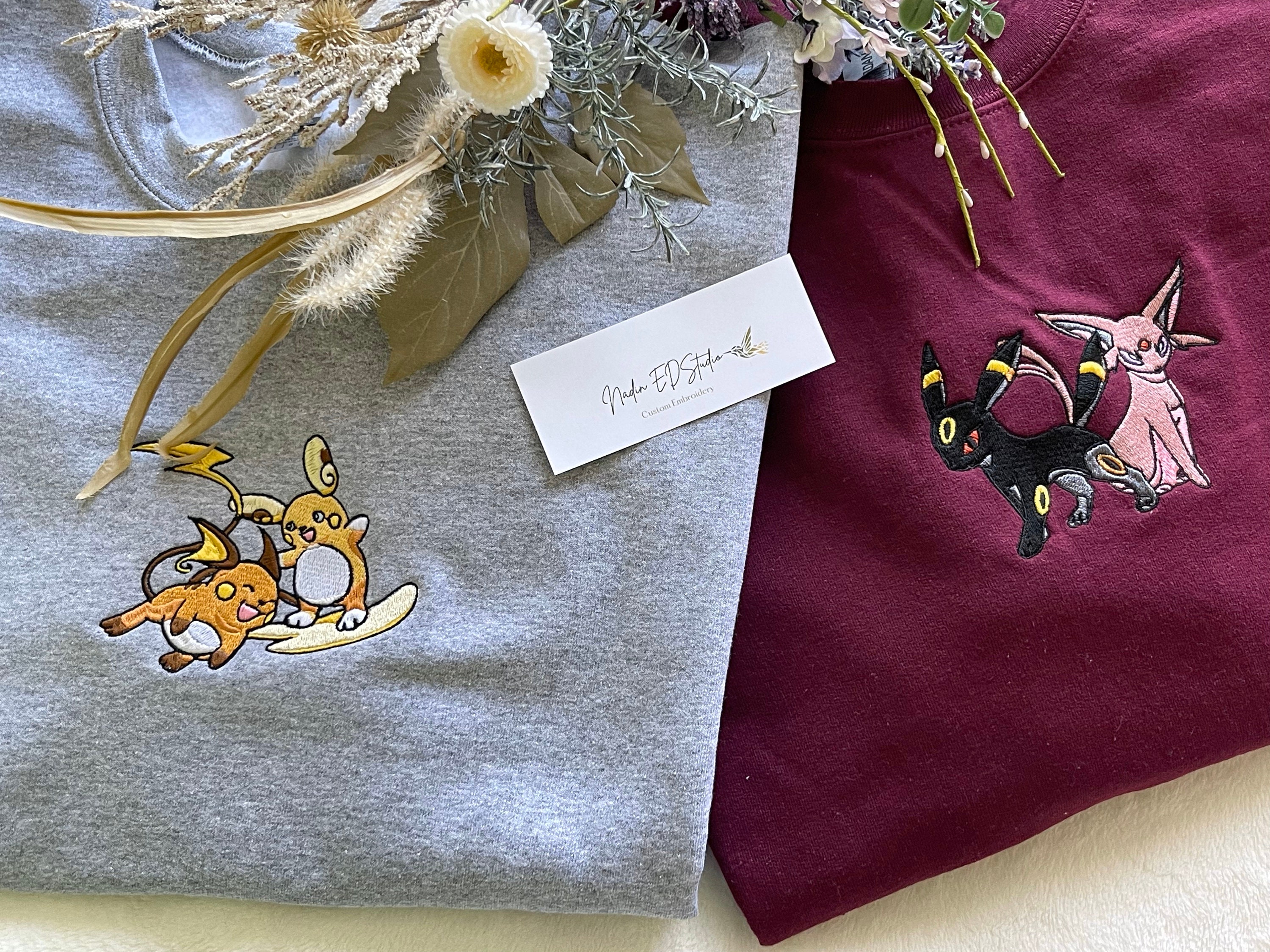 Pokemon Embroidered Sweatshirt Embroidered Hoodie Pokemon - Etsy