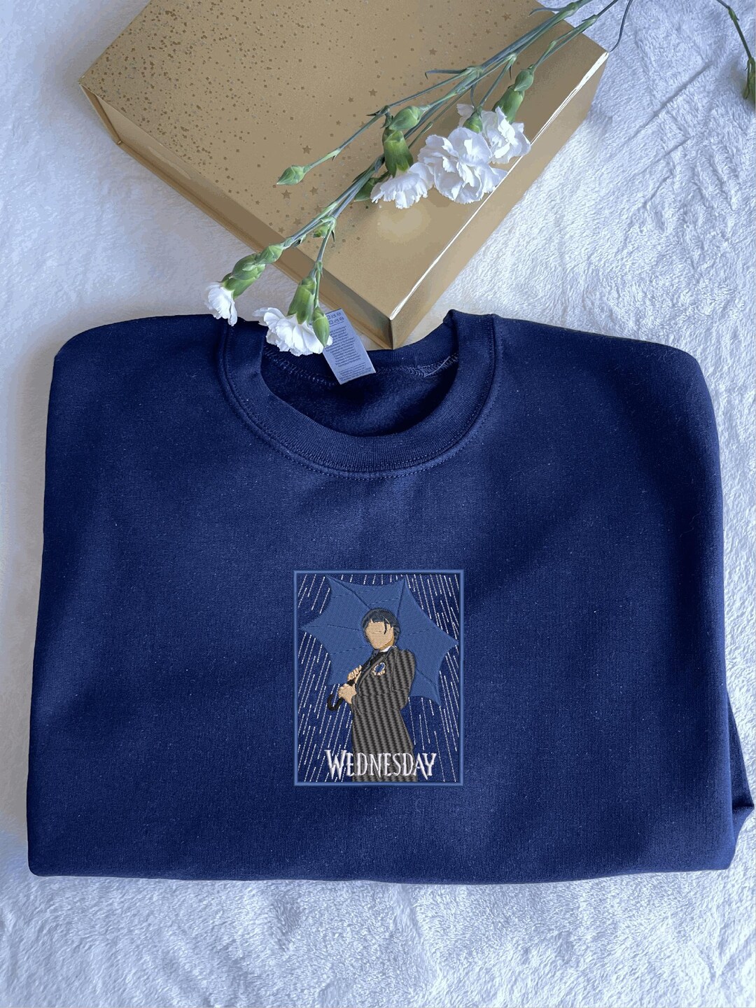 Embroidered Wednesday Addams Sweatshirt, Wednesday Unisex Crewneck ...