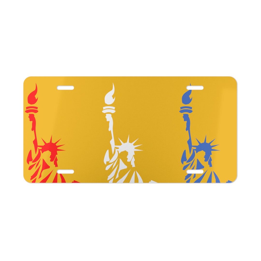 Statue of Liberty Red White & Blue License Plate - Etsy