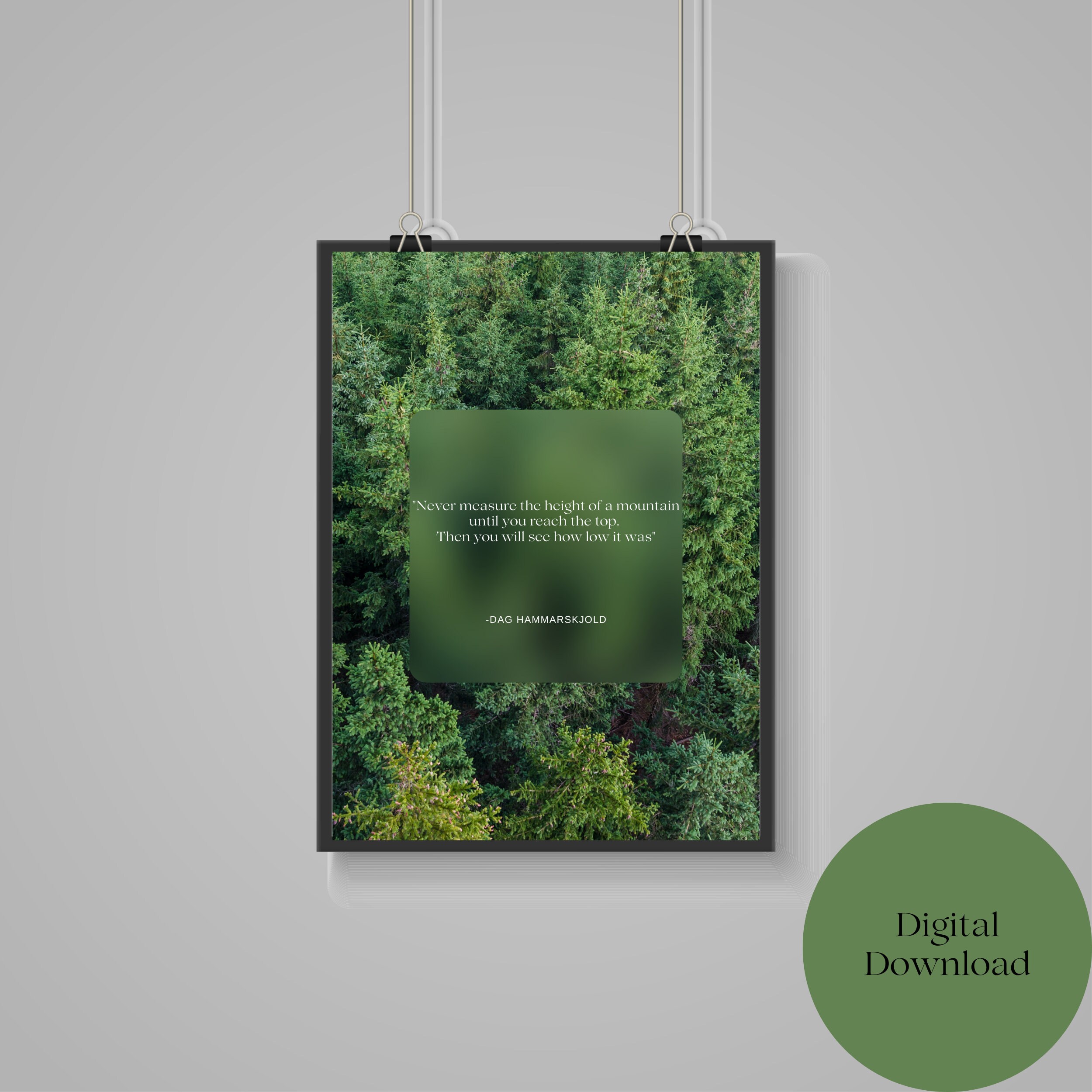 Digital Download, Mountains, Encouragement, Trees, Green, Home or ...