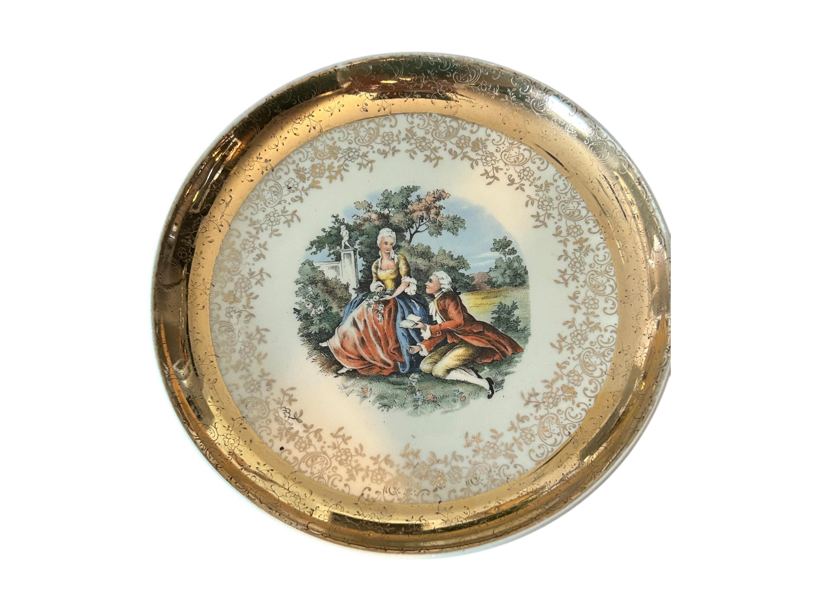 Vintage Romeo and Juliet 22k Gold Plated Plates. Sabin Crest O Gold - Etsy