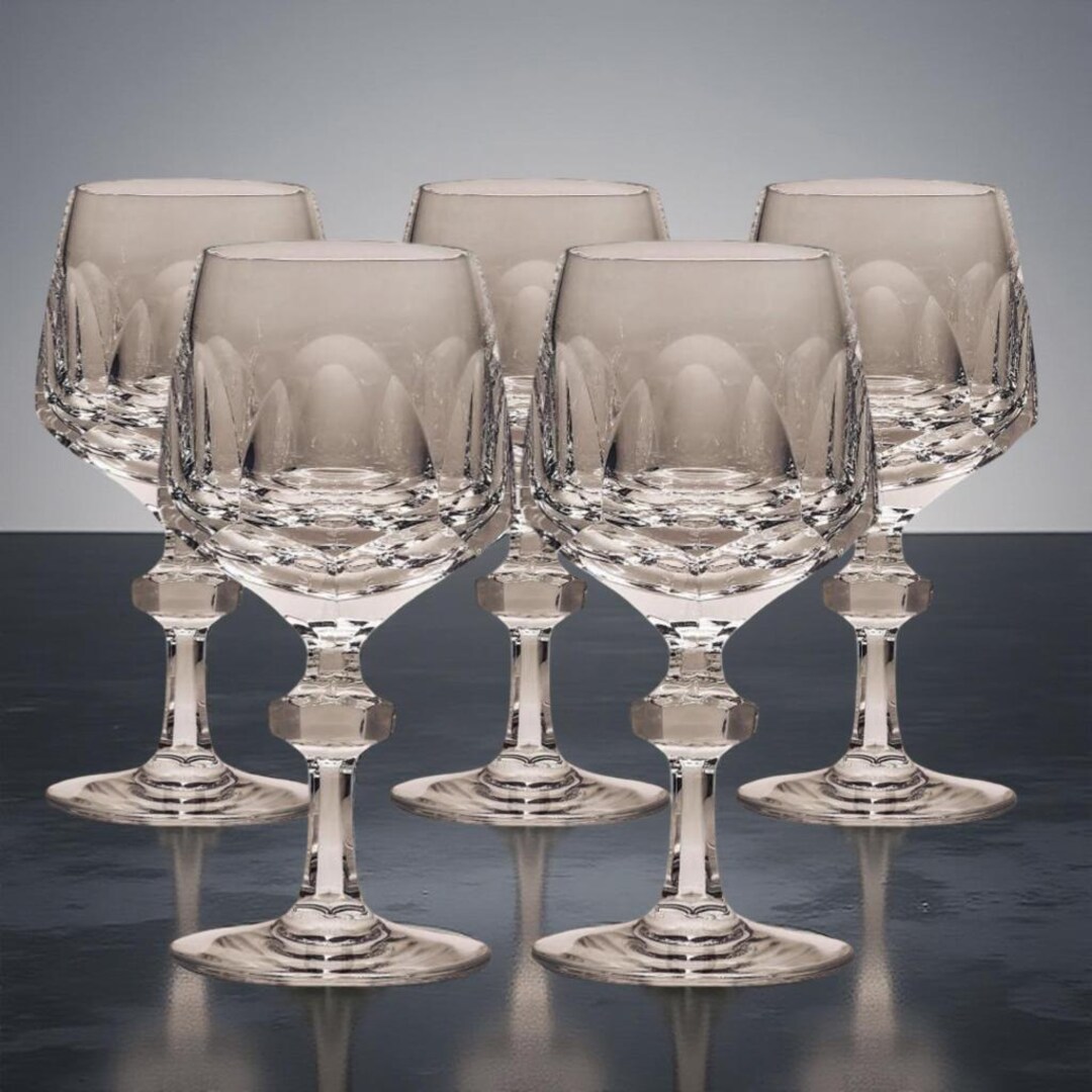 Nachtmann Alexandra Cut Crystal Water Goblets – 6 1/8” White Crystal ...