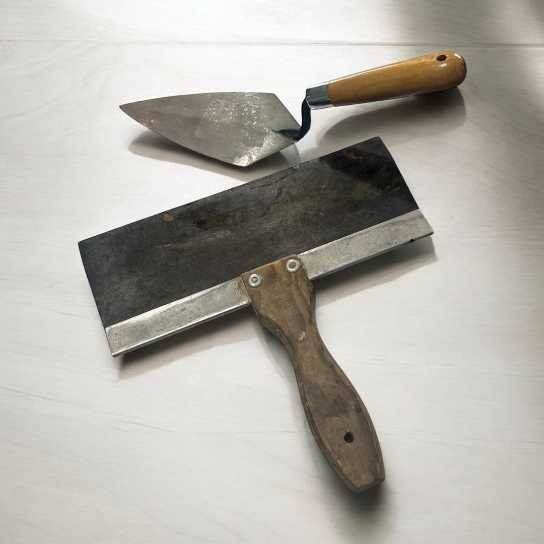 Vintage Tools Brick Trowel Wood Handle, Vintage Masonry Tools, Vintage ...