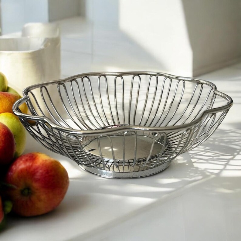 Vintage 1950s Silver Plate Wire Fruit Bowls - Mid-century Modern Meets ...