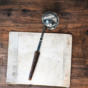 Vintage Strainer Ladle Butterscotch Bakelite Handled Stainless Steel ...