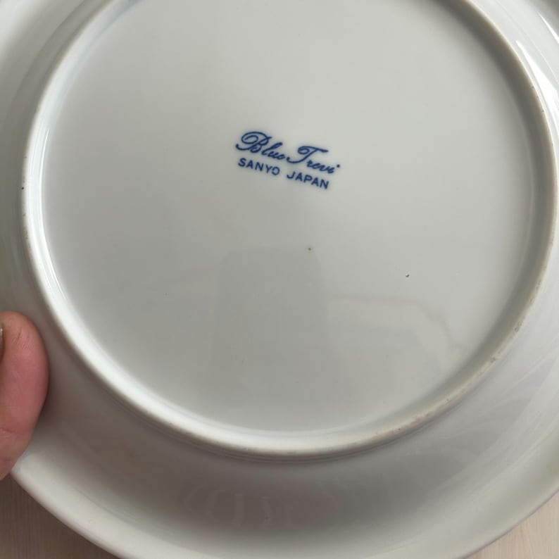 Vintage SANYO JAPAN Blue Trevi 10 Dinner Plate, - Etsy