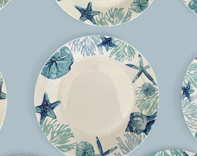 Never Used Vintage Royal Norfolk Shore Living Dinnerware Dinner Plates ...