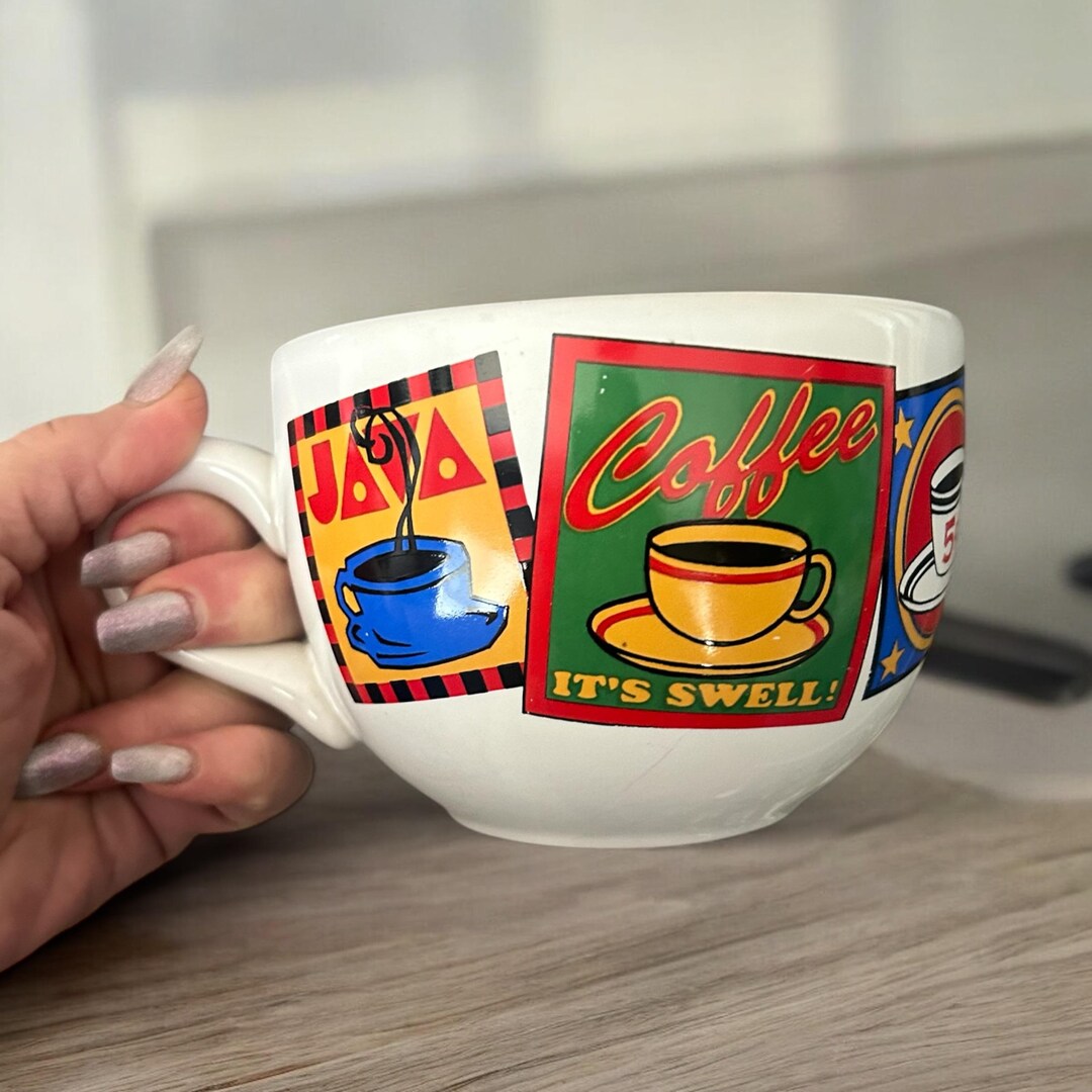 Retro Java 24 Oz Coffee Mug, Riviera Van Beers by Signature Stoneware ...