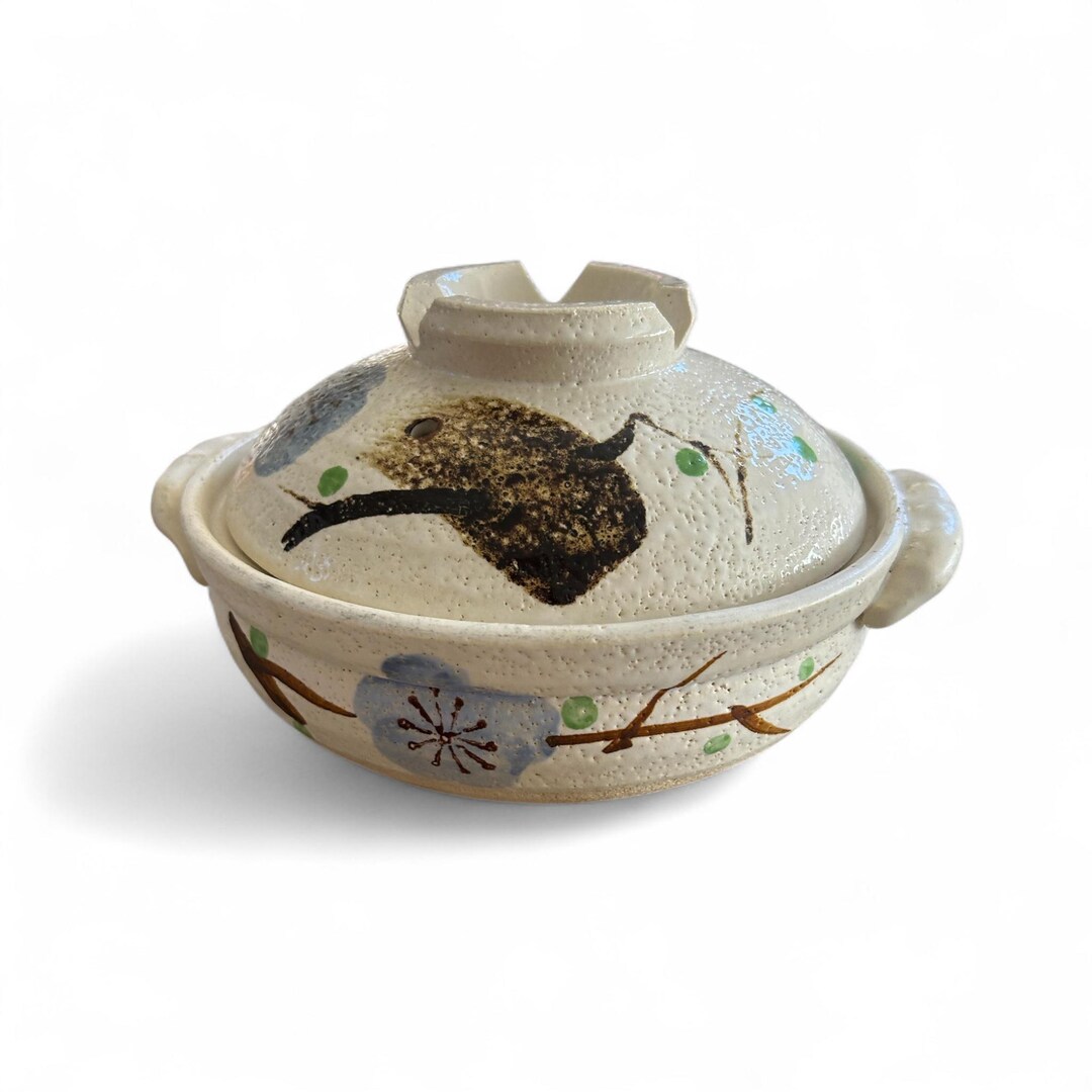Vintage Japanese-style Earthenware Clay Pot, Donabe, Rice, Stews, Soups ...