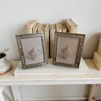 Vintage Silver Pewter Garden 4x6 Picture Frame - Etsy