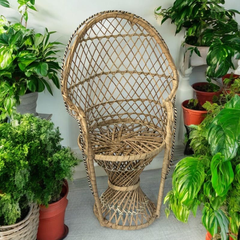 Tall Wicker Planter - Etsy