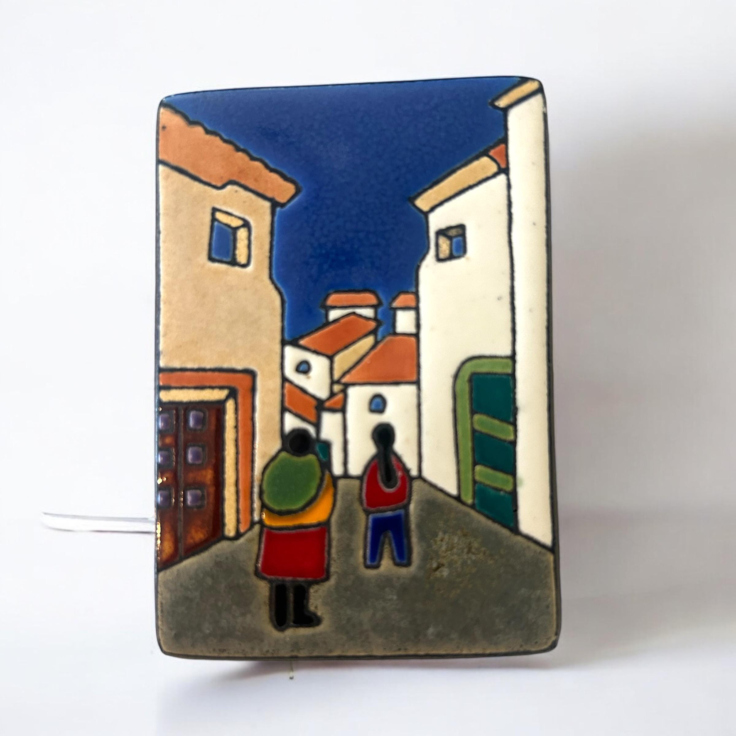 Cuenca Ecuador Quipus Terracotta Tiny Wall Art Tile, Terracotta Pottery ...
