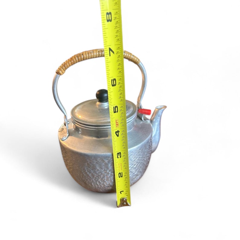 Vintage Small Aluminum Tea Kettle With Strainer Japan 2 Cups With ...