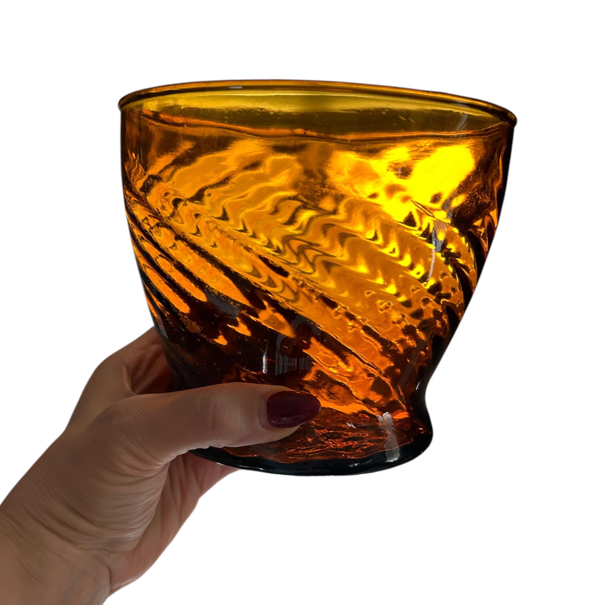 1930's Art Deco Steuben Art Glass Amber Swirl Pattern Vase ,vintage ...
