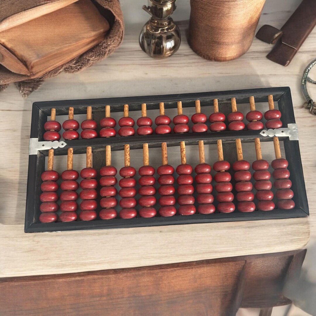 Vintage Mid-century Decorative Abacus Lacquered Wood Wall Decor ...