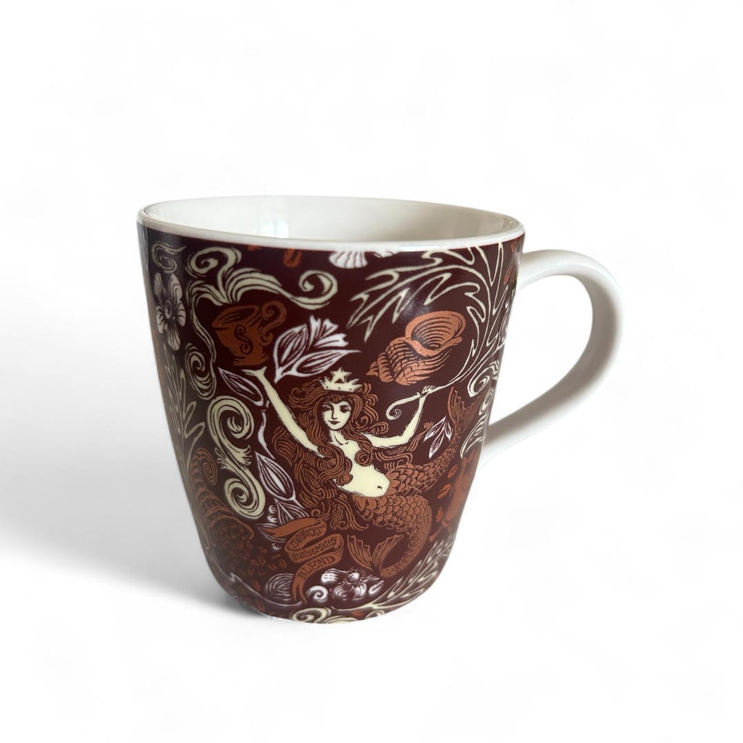Starbucks Mermaid Siren Coffee Tea Mug Cup New 12 Oz Brown, Starbucks ...