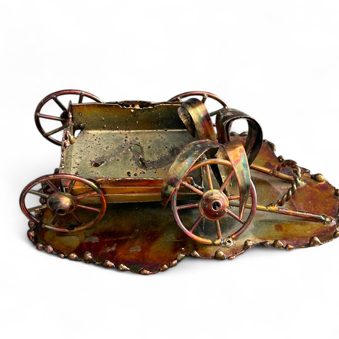 Copper Broken Down Frontier Wagon Old West Sculpture, - Etsy