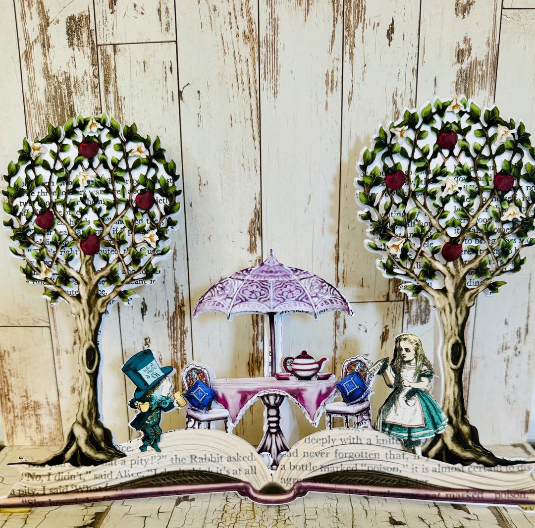 Alice in Wonderland Handmade Card Birthday /wedding Tea Party Display ...