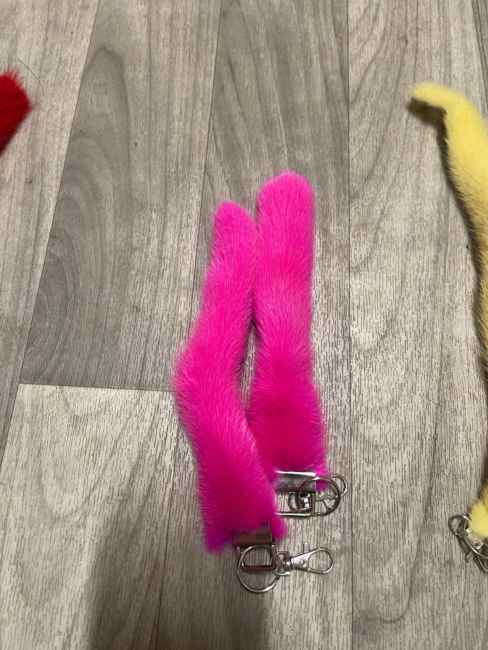 Mink Tail Keychain. Mink Keychain. Dyed Mink Keychain - Etsy