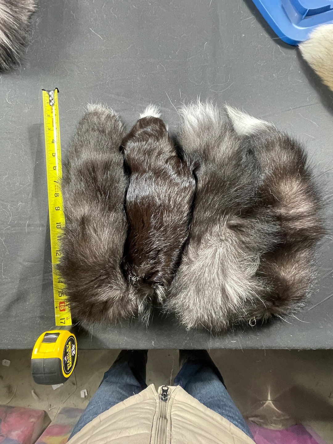 Fox Tail Keychain Silver Fox Tail Indigo Fox Tail Keychain Real Fur ...