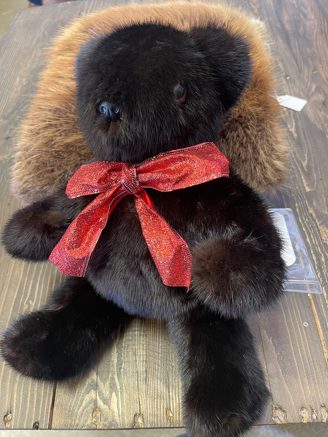 Teddy Bear Made With Real Mink Fur - Etsy