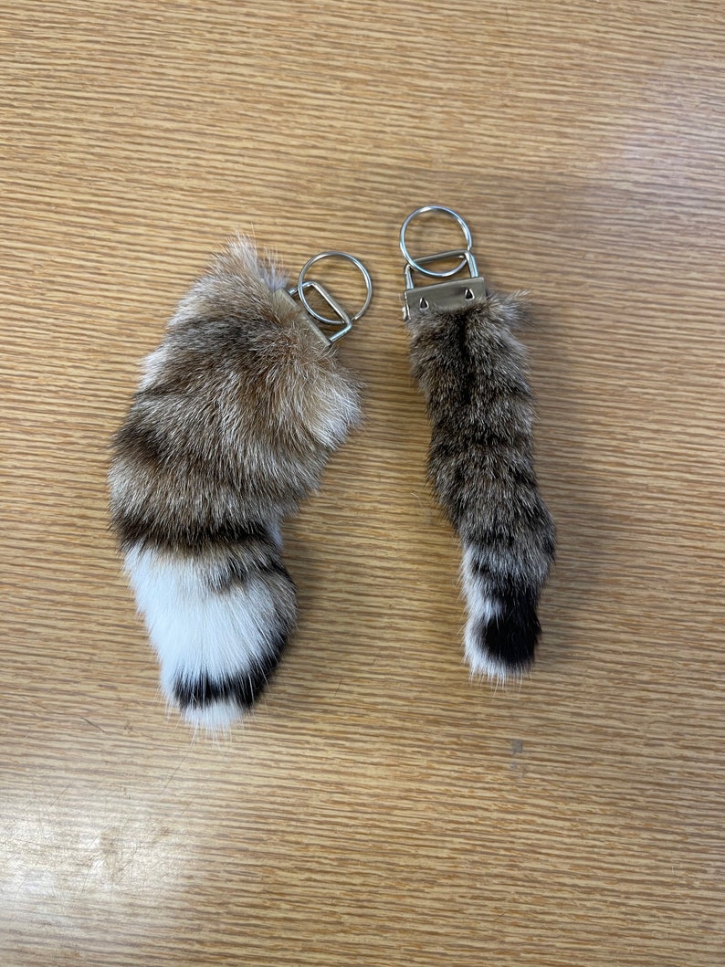 Lynx Cat Tail Keychain Bobcat Real Fur Tanned Fur Gift Ethically ...