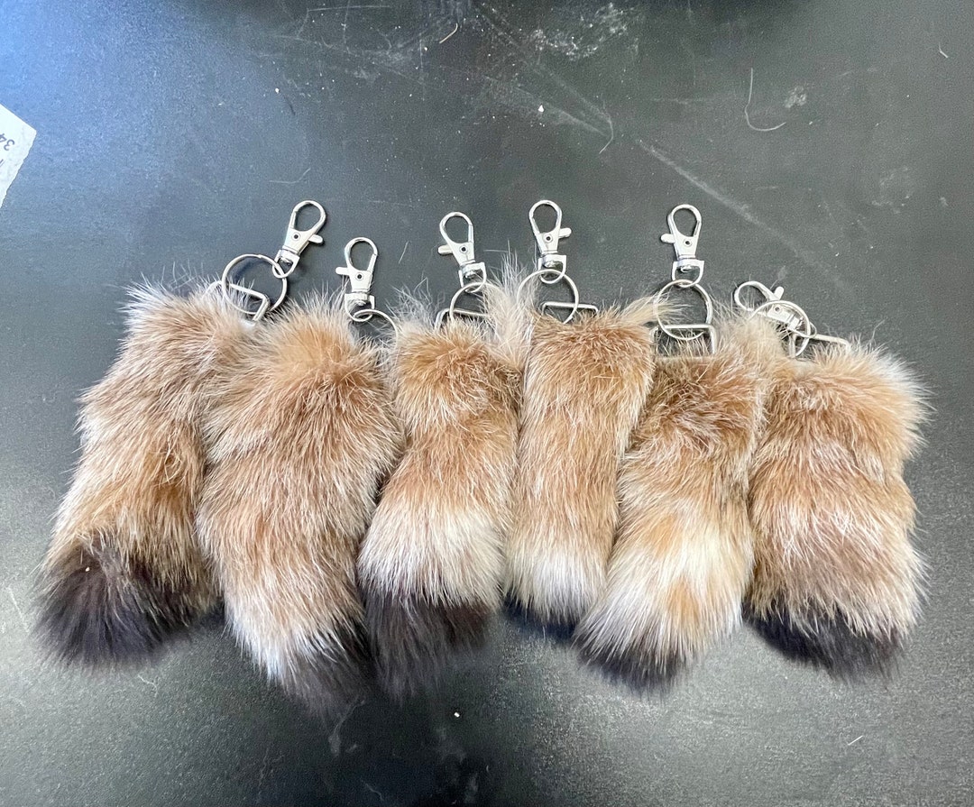 Lynx Tail Keychain Real Fur Accessory Ethically Sourced Tail - Etsy