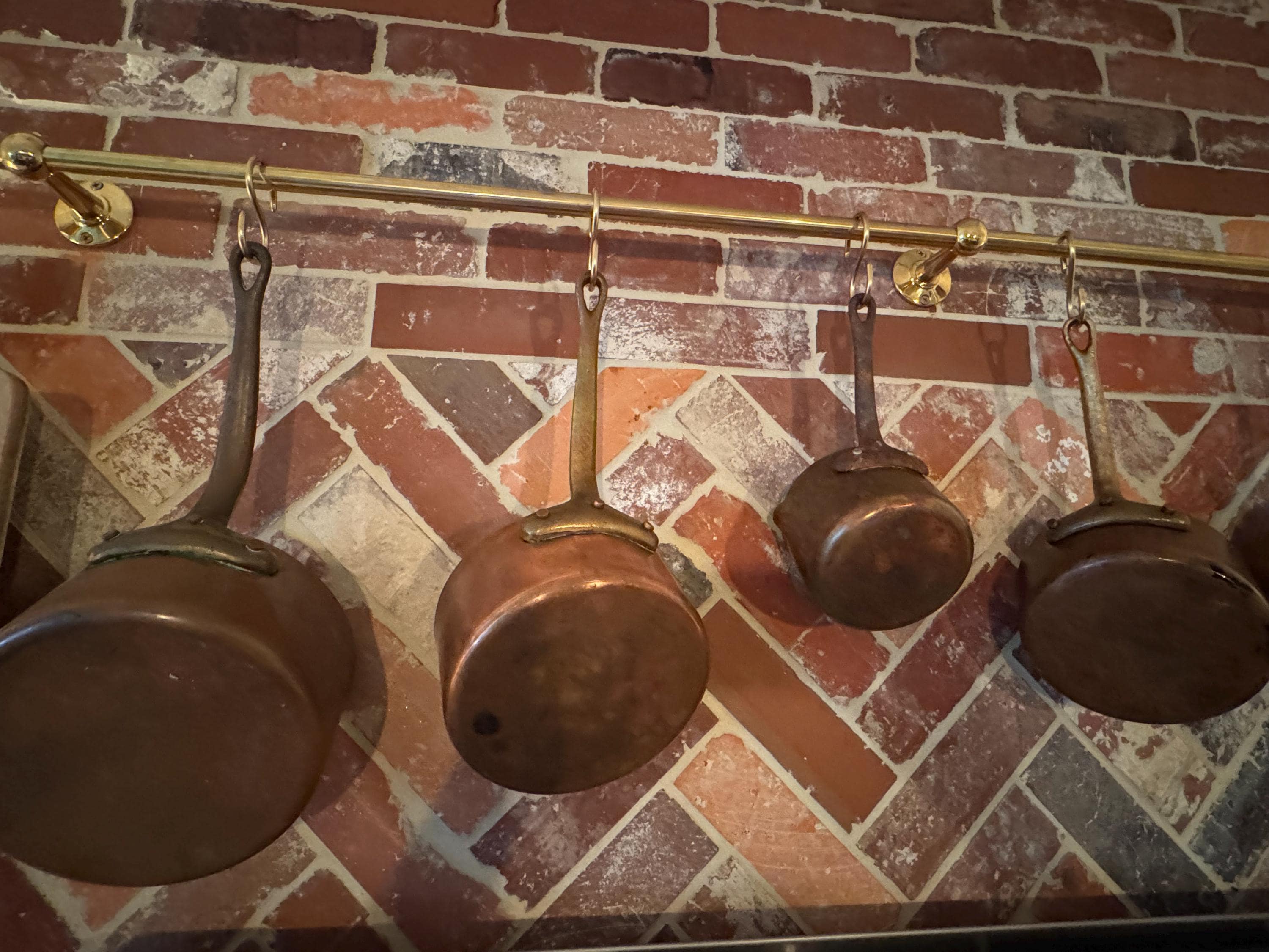 Unlacquered Solid Brass Pot Racks and Pan, Antique Brass Pot Racks ...