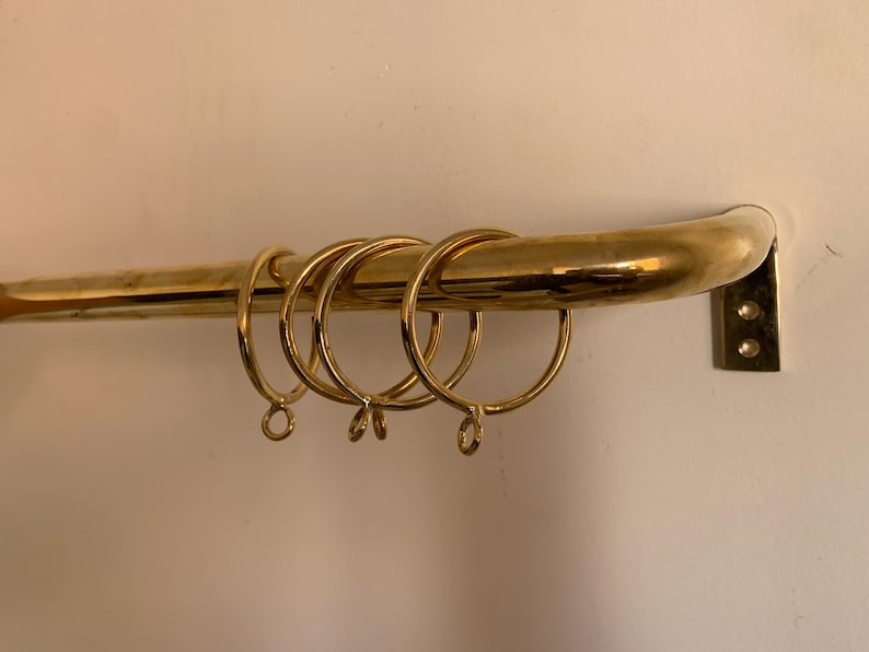 Solid Brass French Return Curtain Rod With Matching Rings - Etsy