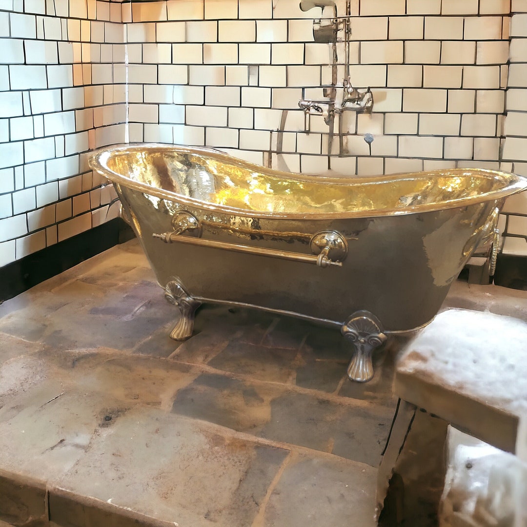 Handmade Brass Bathtub, Brass Slipper Bath, Luxury Brass Baths , Brass ...