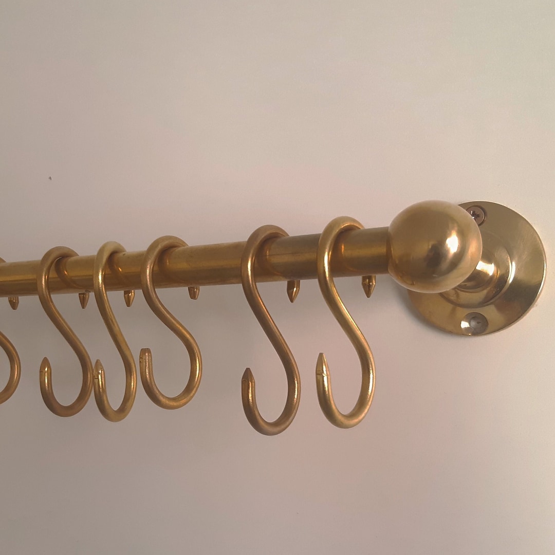 Kitchen Rack From Solid Unlacquered Brass 0.63" Rod Diameter With 50 ...
